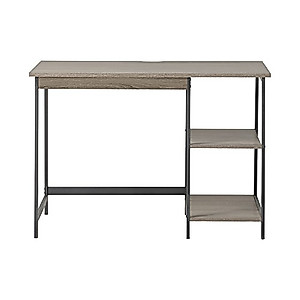 Signature Design by Ashley Soho Modern Home Office Desk & 4-Shelf Bookcase Set, Reclaimed Wood