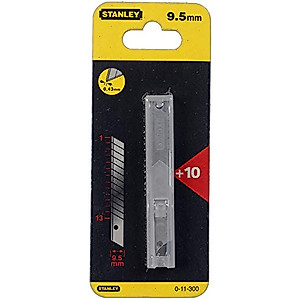 Stanley 0-11-300 Snap Off Blade in Dispenser (10 piece), Silver