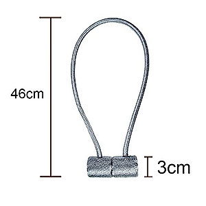 WCNMB Beautiful and Stylish 1Pc Magnetic Curtain Tieback Magnet Buckle Strap Curtains Holdbacks Clip Rod Tie Backs Hanging Belts Rope Accessoires Curtain tie (Color : Sapphire, Length