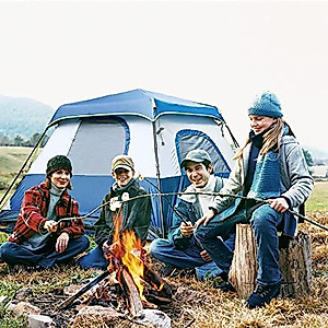 6 Person Tent, Tents for Camping,6 Person 60 Seconds Set Up Camping Tent, Waterproof Pop Up Tent with Top Rainfly, Instant Cabin Tent, Advanced Venting Design, Provide Gate Mat