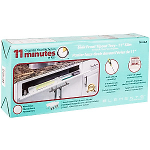 Hardware Resources 11-11/16" Plastic Tipout 2 Shallow Tray Set, White