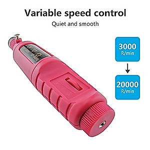 Pinkiou Portable Electric Nail Drill Set Pen Sander Polish Machine Acrylic Gel Removal Manicure Filer Kit with 6 Nail Drill Bits Pedicure Efile Rotary Carver Nail Art Tools