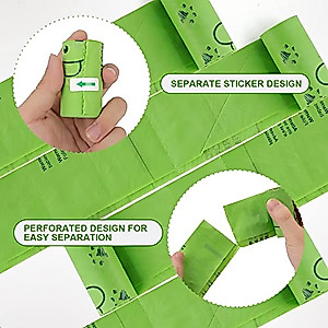 Dog Poop Bags with Jasmine Scent 100% Leak-proof, BPI Certified Biodegradable Poop Bags for Dogs, 13 x 9 Inches Extra Thick Poop Bags, 120 counts 8 Rolls, Green