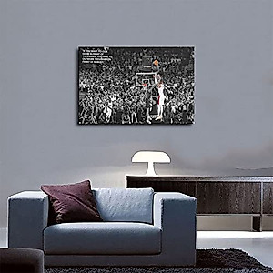 LOTHYE Damian Lillard Poster For Walls Canvas Basketball Wall Art Canvas Print Quote Posters For Boys Bedroom unframe-style 12x18inch(30x45cm)