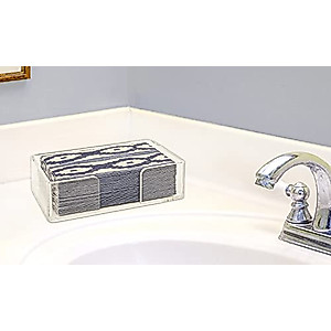 Decorative Paper Hand Towels Fingertip Towels Disposable Blue Bathroom Decor Modern Ikat Pak 64