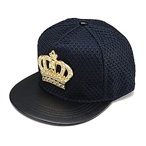 REINDEAR Royal King Crown Baseball Cap Hip-hop Snapback Hat (Navy)