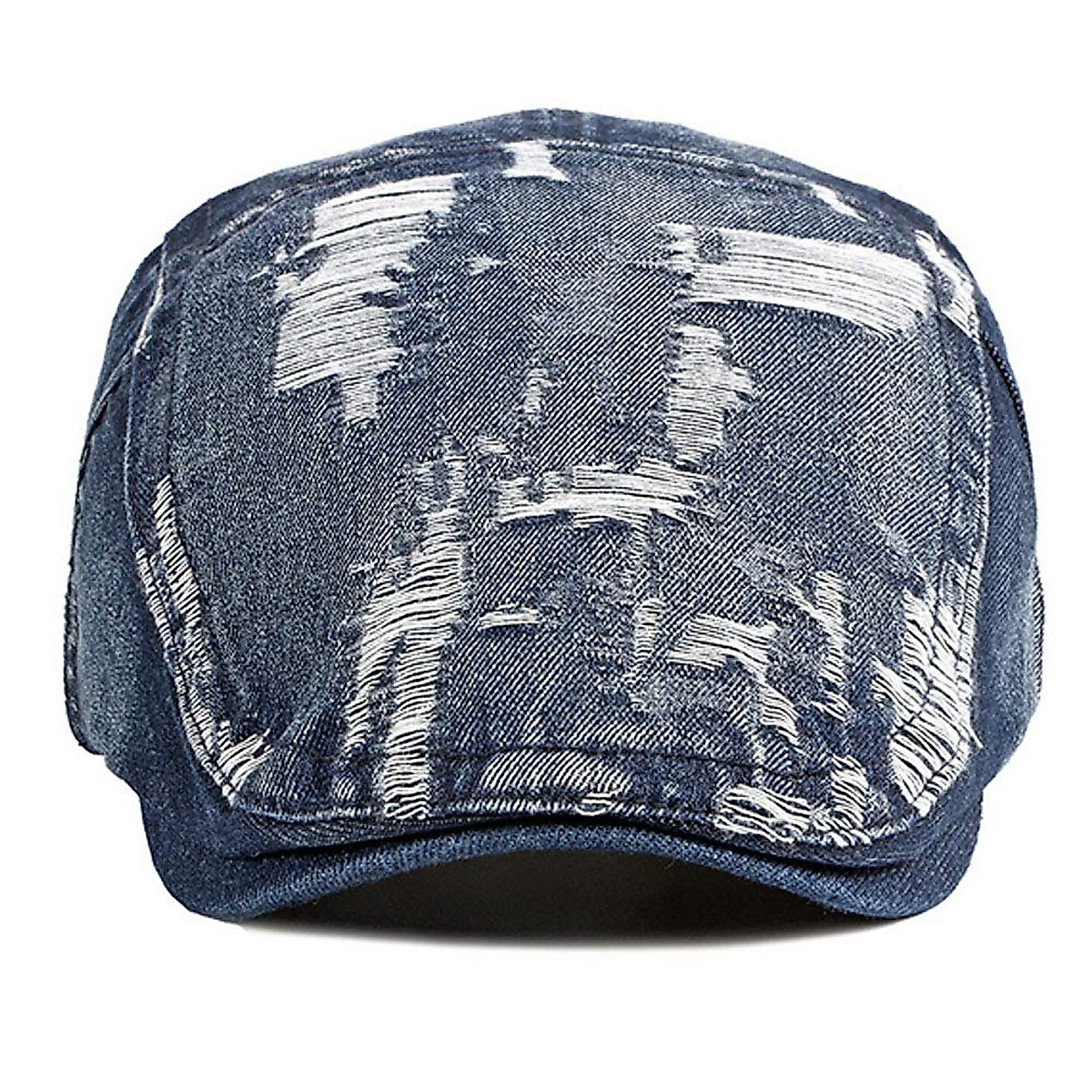 Men's Denim Newsboy Flat Cap Gatsby Ivy Cabbie Hat Driving Cap