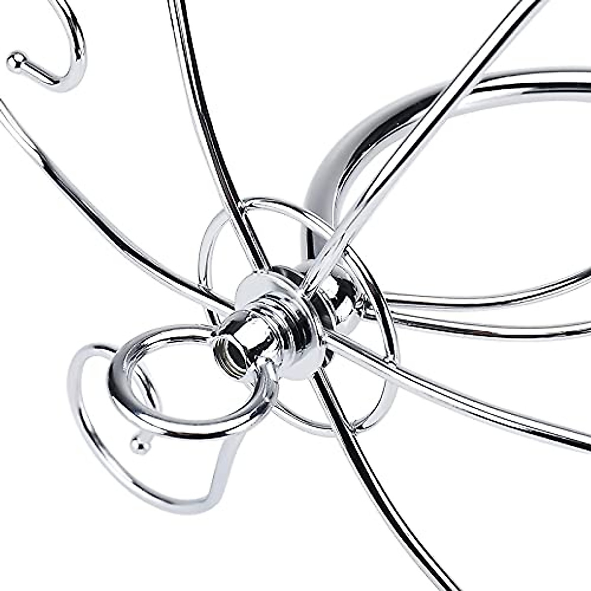 ZOOTWO Scrollwork Wine Glass Rack,6-Hook Scrollwork Metal Countertop Wine Glass Cup Holder for Home and Bar Storage and Artistic Tabletop Display, Spiral Style