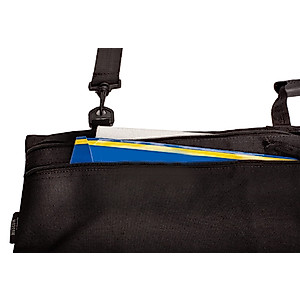 SoHo Urban Artist Art Portfolio Case Artwork Tote Bag, Heavy Duty Nylon, 2 Zippered Pockets, Handle & Shoulder Strap Lightweight Large Capacity for Drawings, Posters, 23x31 Inches Black