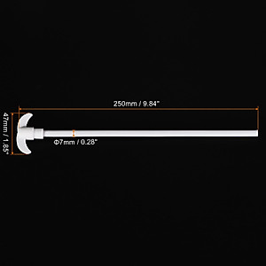 MECCANIXITY PTFE Electric Stirring Rod 250x47mm Overhead Stirrer Mixer Shaft with Foldable Paddle for Lab