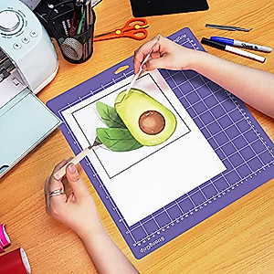 Gwybkq Cutting Mat for Cricut Explore Air 2/Maker 6 Pack Strong 12x12 Purple Adhesive Sticky Non-Slip Cut Mats for Silhouette Cameo 4/3/2/1 Replacement Accessories for Crafts