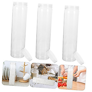 VINTORKY 3 Pcs Reusable Kitchen Storage Containers with Lids Airtight Jars for Cereal Nuts and Sugar Ideal Pantry Organizers for Dry Food Storage