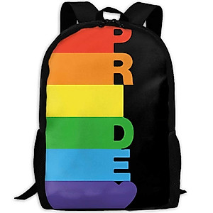 Gay Pride Rainbow Bisexual Unique Outdoor Shoulders Bag Fabric Backpack Multipurpose Daypacks For Adult