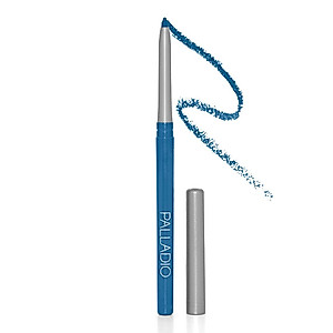 Palladio Retractable Waterproof Eyeliner, Richly Pigmented Color and Creamy, Slip Twist Up Pencil Eye Liner, Smudge Proof Long Lasting Application, All Day Wear, No Sharpener Required, Ocean Blue
