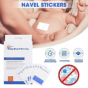 Baby Navel Stickers, 10pcs Waterproof Navel Sticker for Baby's Bath and Swimming, Belly Button Protectors for Infant Newborn Baby(10pcs)