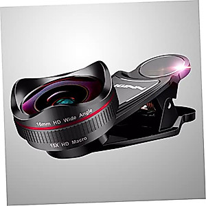 ABOOFAN 2pcs 120 Smart Phone Smartphone Phones Smartphone Camera Lens 4k Phone Lens Phone Camera Lens kit No Distortion Wide Angle Lens 15X Macro Lens 120 Degree Wide Angle Lens Cell Phone