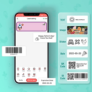 X-HOUND Label Maker Machine with Tape, Portable Bluetooth Label Printer for Organizing with Multiple Templates and Wireless Connection, Rechargeable Sticker Maker for Home/Office/School/Kitchen