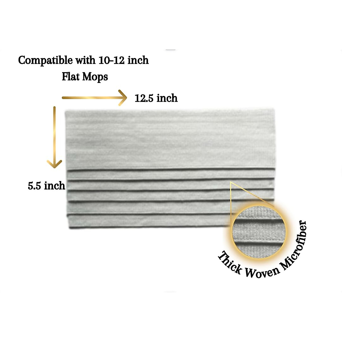 Microfiber Mop Pads Shark Compatible (12" 25 Pack) Steam and Spray Mop S1000 S1000A S3101 S3250 S3251 SK140 SK141 SK410 SK435CO SK460