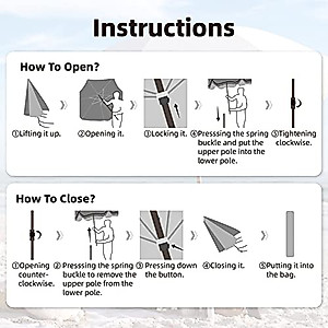 AMMSUN 7ft Patio Umbrella with Fringe Outdoor Tassel Umbrella UPF50+ Premium Steel Pole and Ribs Push Button Tilt,White Cream