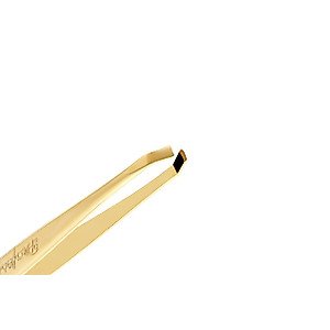 Solingen Stainless Steel Professional Slanted Tip Tweezers | Best Shaped for Eyebrows Extensions Chin Cheek Face Facial Hair | Made in Germany