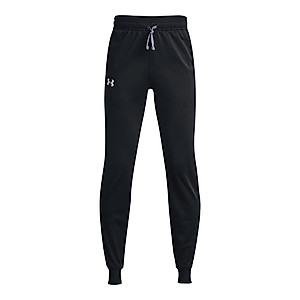 Under Armour Boys Brawler 2.0 Tapered Pants , Black (001)/White , Large