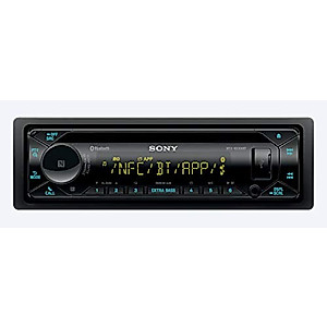 Sony MEX-N5300BT Built-in Dual Bluetooth Voice Command CD/MP3 AM/FM Radio Front USB AUX Pandora Spotify iHeartRadio iPod / iPhone Siri and Android Controls Car Stereo Receiver with ALPHASONIK EARBUDS