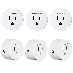 Smart Plugs, WIFI Outlet Timer Socket Sets, Remote Control Gadgets, Alexa, Google Home Voice Control, 2.4GHZ Network Outlet Extender, ETL Certified, Cool Stuff for Your Room, Pack of (6)