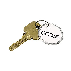 Avery Metal Rim Key Tags 6-Pack, 1.25" Diameter Tag, Metal Split Ring, White, 300 Tags Total (13128)