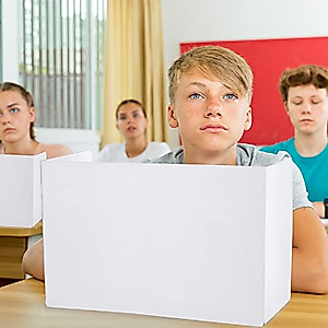32 Pack Large Plastic Privacy Boards DIY Privacy Folders for Student Desks Classroom Privacy Boards Reusable Made Privacy Boards for Sneeze Guard Discourage Cheating Reduces Distractions Shields