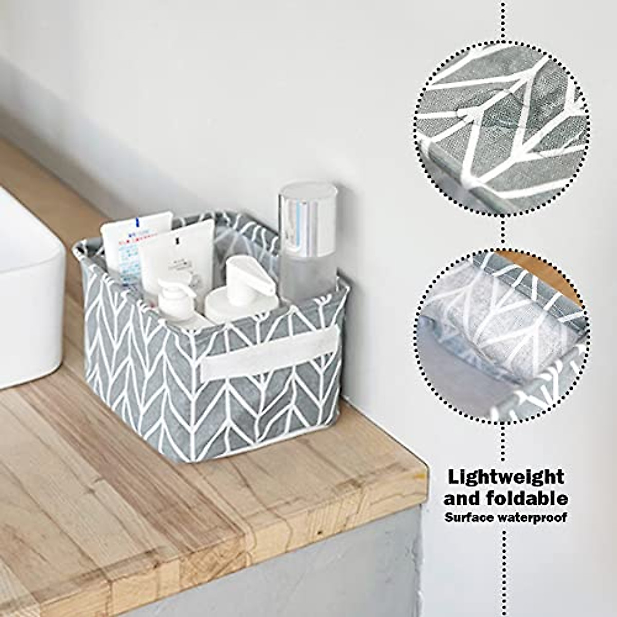 ReNext Storage Bins, Foldable Colors Storage Bin Closet Toy Box Container Organizer Fabric Basket