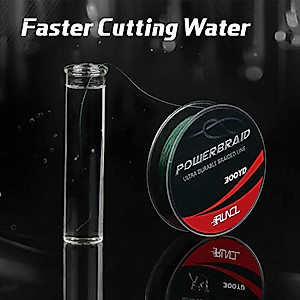 RUNCL PowerBraid Braided Fishing Line, Ultra Durable Braided Line 4 Strands - Seamless Weaving Tech, Enhanced Coating Tech, Zero Stretch, High Sensitivity (Moss Green, 500Yds, 25LB(11.3kgs))