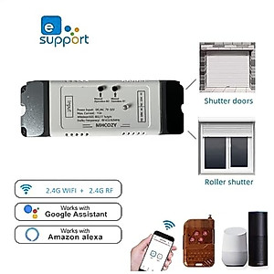 MHCOZY 2CH WiFi RF Wireless Switch Relay,Inching Self-Locking Interlock Mode,Ewelink App Remote for Access Control Smart Garage Door,Compatible with Alexa Goolge Home (5-32V)