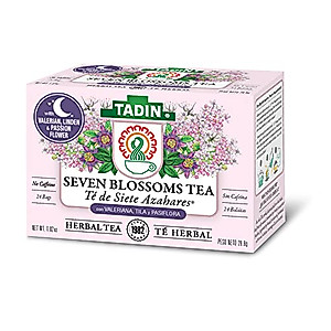 Tadin Seven Blossoms Herbal Tea, Caffeine Free, 24 Tea Bags Per Box, Pack of 6 Boxes Total