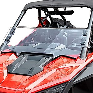 KEMIMOTO 1/2 Half Windshield, Polycarbonate UTV Front Hard Clear Heavy Duty Windshield Shock Resistance Compatible with Polaris RZR PRO XP / 4 (2020 2021 2022 2023)