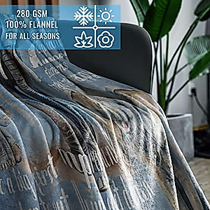 Elephant Gifts for Women, Just A Girl Who Loves Elephants, Throw Blanket for Sister, Daughter, Coworkers, Friends, 65 x 50 Inches, Blue