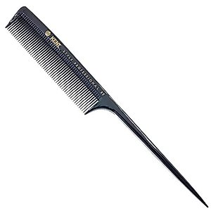 Kent SPC82 Salon-Style Dressing Cutting Comb with Fine Teeth - Tail Comb Professional Barber Haircut Comb for Styling and Teasing for All Hair Types - Kent Quality Handmade Barber Supplies