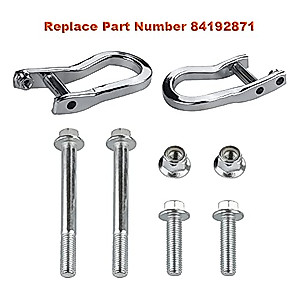 JDMON Compatible with Chrome Front Tow Hook Chevy Silverado 1500 GMC Sierra 1500 2007-2018 Silverado 1500 LD Sierra 1500 Limited 2019 Replaces 84072462 Silver 2Pcs
