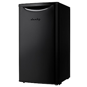 Danby Contemporary Classic DAR033A6BDB-6 3.3 Cu.Ft. Mini Fridge, Compact Countertop Refrigerator for Bedroom, Living Room, Kitchen, Office, Desk, E-Star Rated in Matte Black