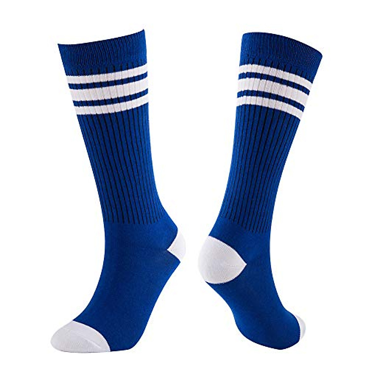 NEVSNEV Knee High Tube Socks Comfortable and Breathable with Triple Stripes for Boys, Girls, Toddlers, Kids, Baby and Child