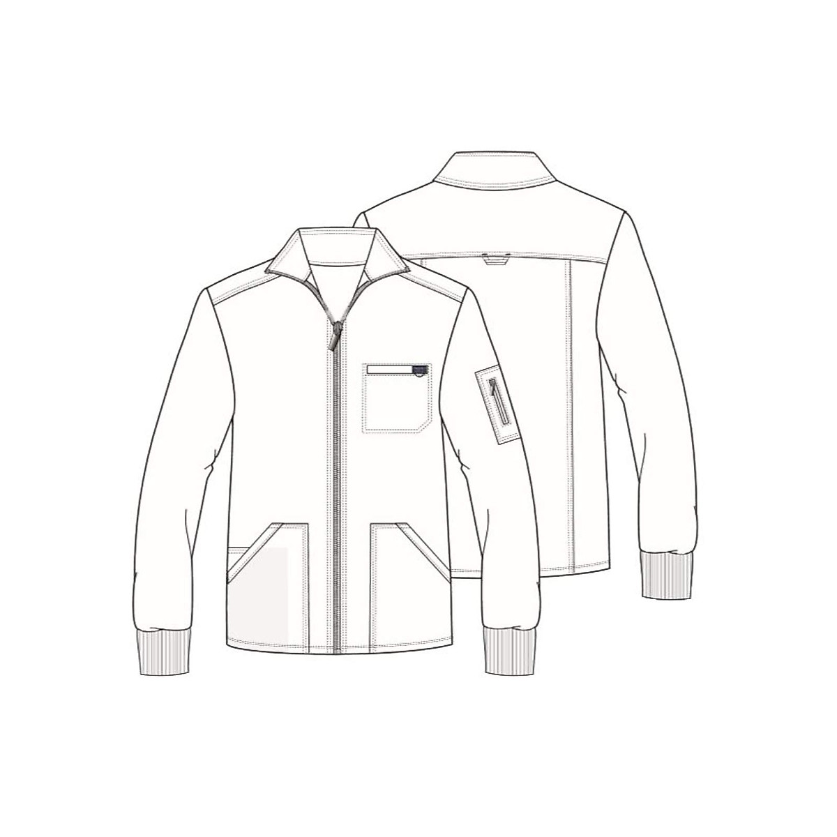 Cherokee Men Warm up Scrub Jacket with Zip Front WW320, S, Navy