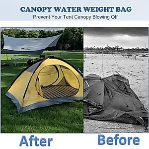 Canopy Water Weight Bag,88 LBS Water Tent Weights Set of 4 Leg Weights for Pop Up Canopy,Canopies,Tent,Gazebo (10L-Black-4pcs)