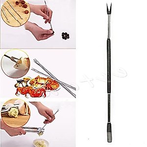 DarklIp Stainless Steel Seafood Lobster Picker Fork Seafood Tools Crab Needle for Lobster Crab Nut Party Supplies Easy to Use Lobster Crackers and Picks