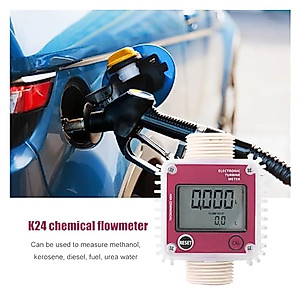 Flow Meter Digital Oil Fuel Flow Meter Gauge for Liquid Water Flow Measuring Instrument for Chemical Industry High Stability and Convenient Operation