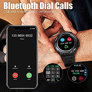 EIGIIS Smart Watch for Men Women Waterproof Fitness Tracker Watch with Heart Rate Blood Oxygen Monitoring Smartwatch Compatible with iPhone Android Phones