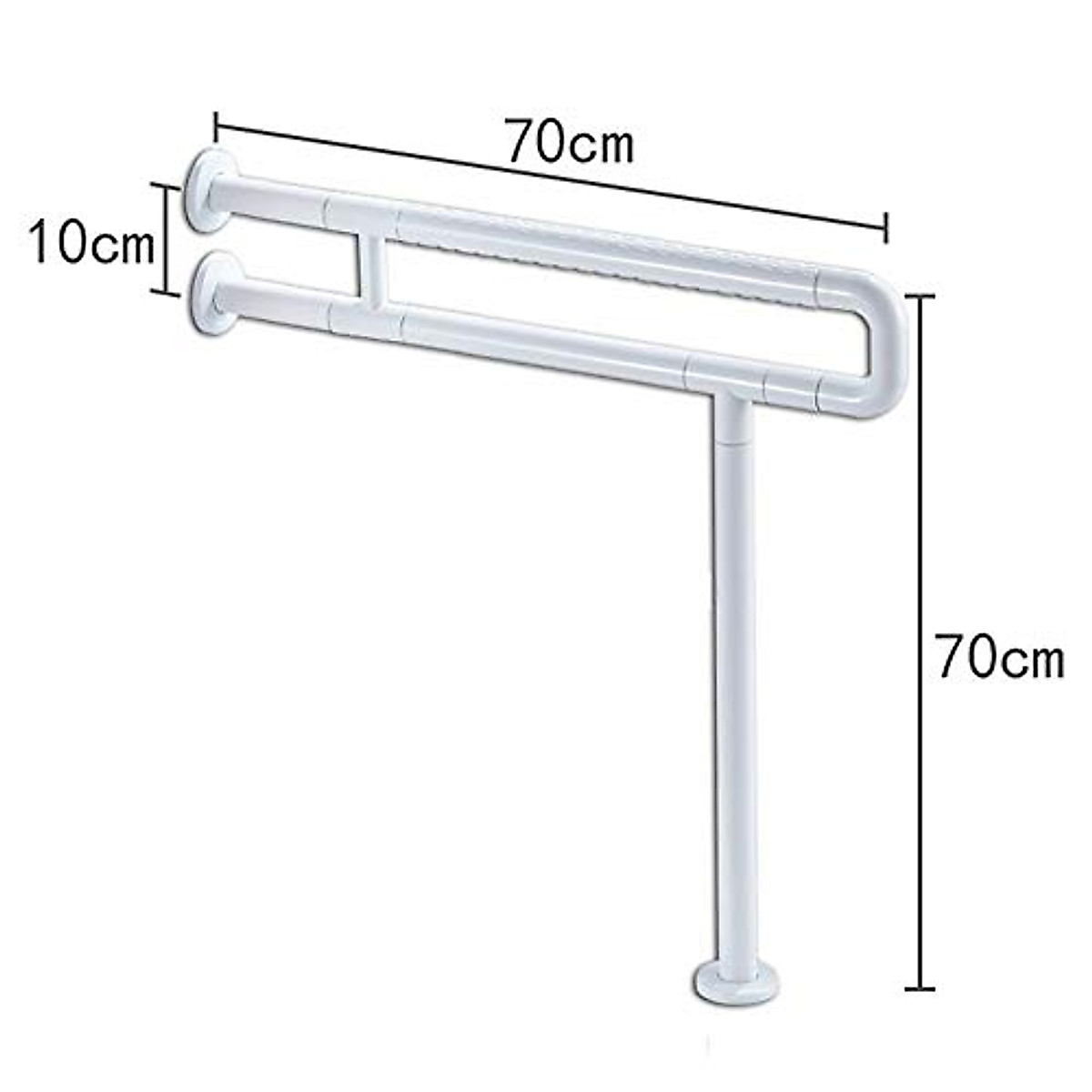 CRODY Bath Wall Attachment Handrails Grab Bar Rails Brushed Stainless Steel Bathroom Grab Bar,Wall Mounted Straight Towel Rack,Shower Aid and Safety Support Rail,With Anti-Slip Grain Handrail Bathroom