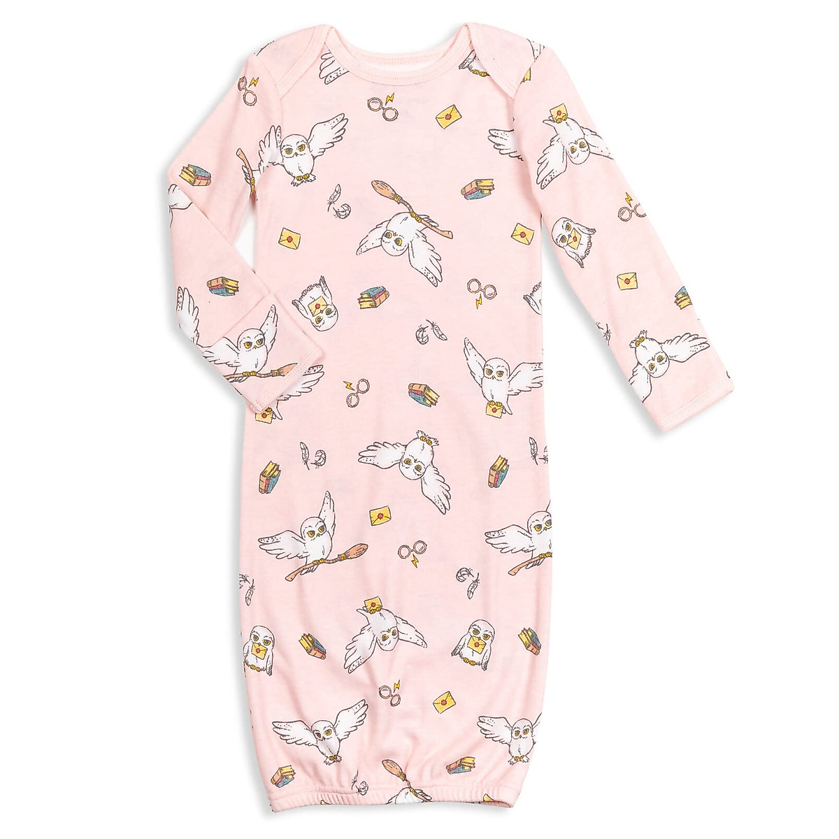 Harry Potter Hedwig Owl Newborn Baby Girls 3 Pack Sleeper Gown Red/Pink/Heather Grey 0-6 Months