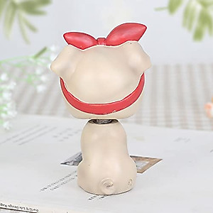 KEYUM Cute Bobble Head Dog Car Dashboard Decoration Mini Bobbleheads Pug Figurine Funny Shaking Head Dog Toy Animal Puppy Home Office Desktop Resin Ornaments