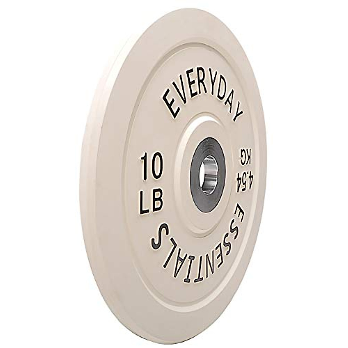 BalanceFrom Color Coded Olympic Bumper Plate Weight Plate with Steel Hub, 10LB Single