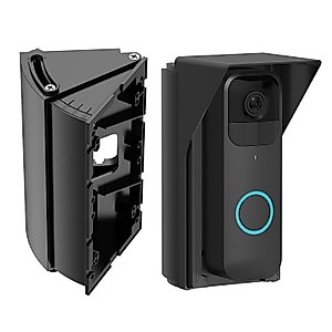 Ayotu Waterproof Adjustable 30 to 60 Degree Angle Mount for Video Doorbell 1/2/3/3Plus/4/Wired/Pro/Pro2/(2020 Release), Blink and Nest Doorbell Battery/Wired, Wedge Corner Holder, 1Pack Black