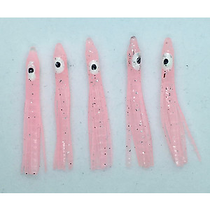 KOKOPROS Kokanee Fishing- Micro Luminous 4.5 cm Squid Skirts-Assorted 50- PK